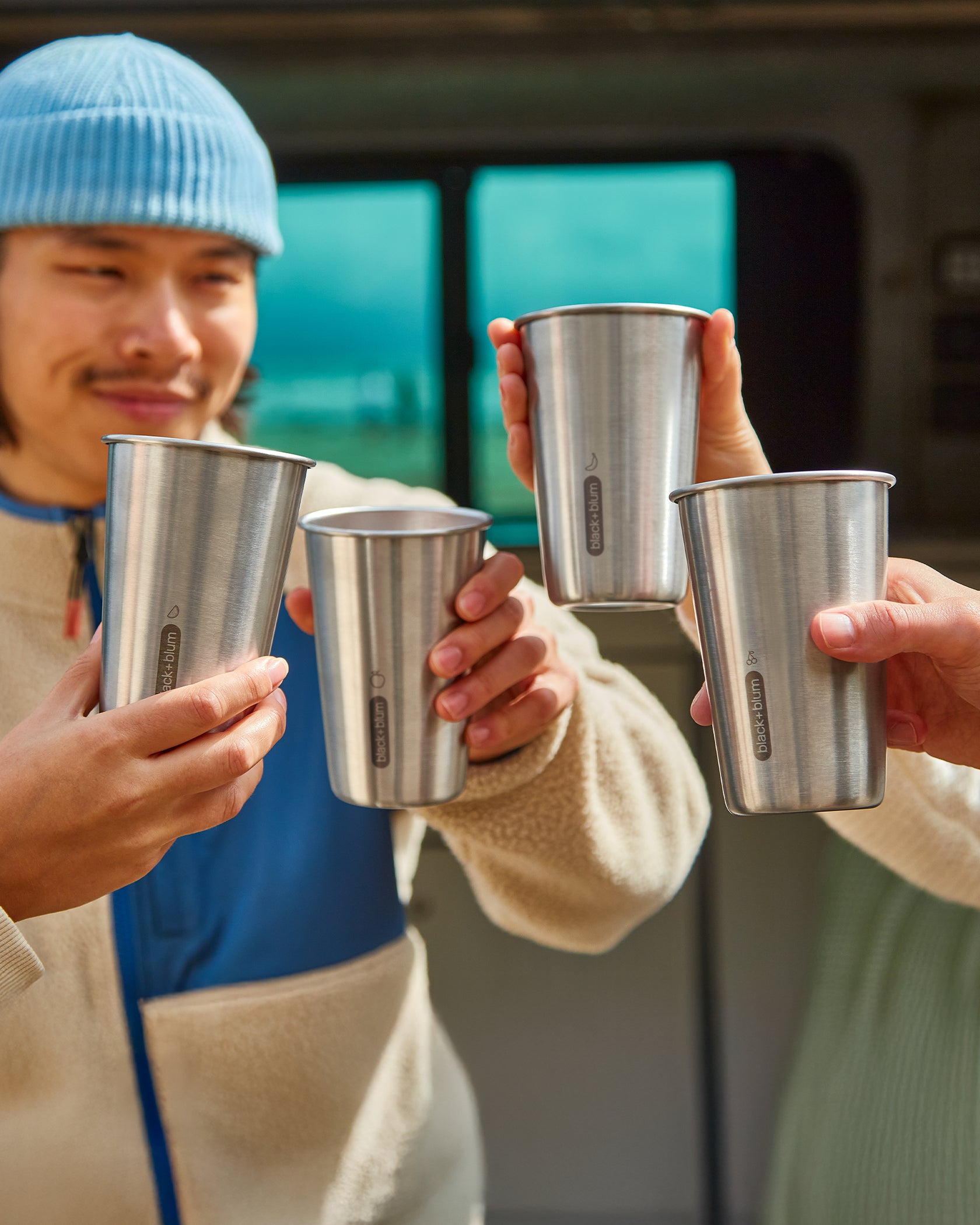Black+Blum | Stainless Steel Cup Set | Reusable, Dishwasher Safe ...