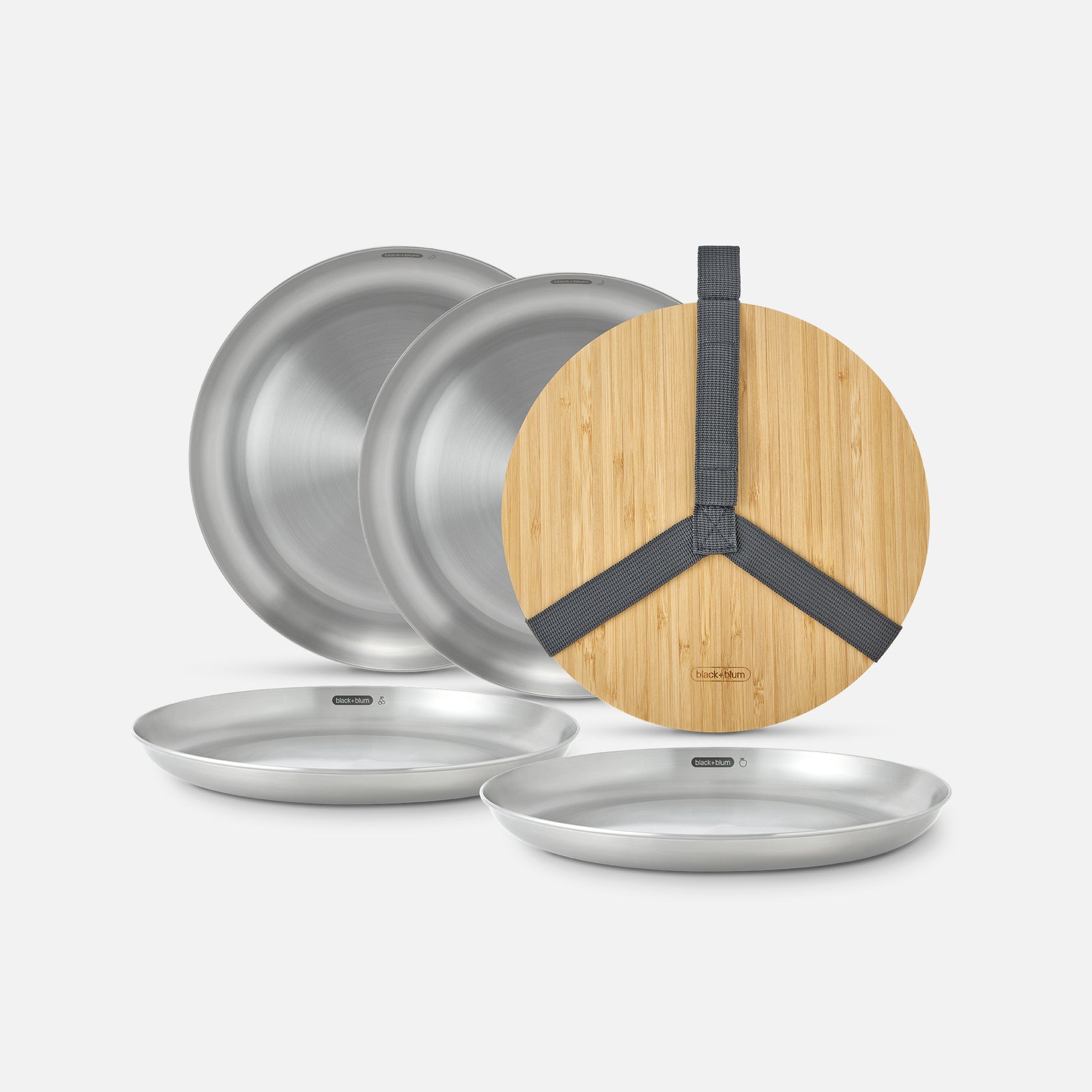 Stainless Steel Plate Set | Reusable, Dishwasher Safe, Lightweight ...